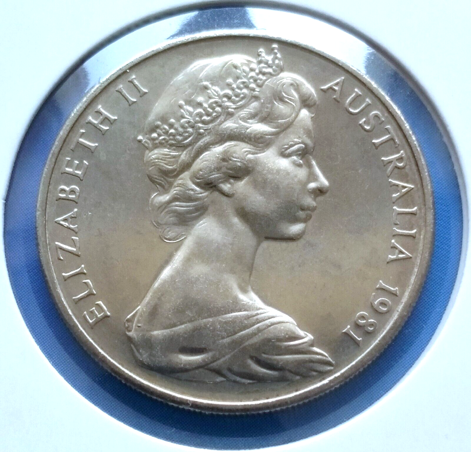 1981 Australia Uncirculated Three & a Half Claws variety Twenty 20c ...