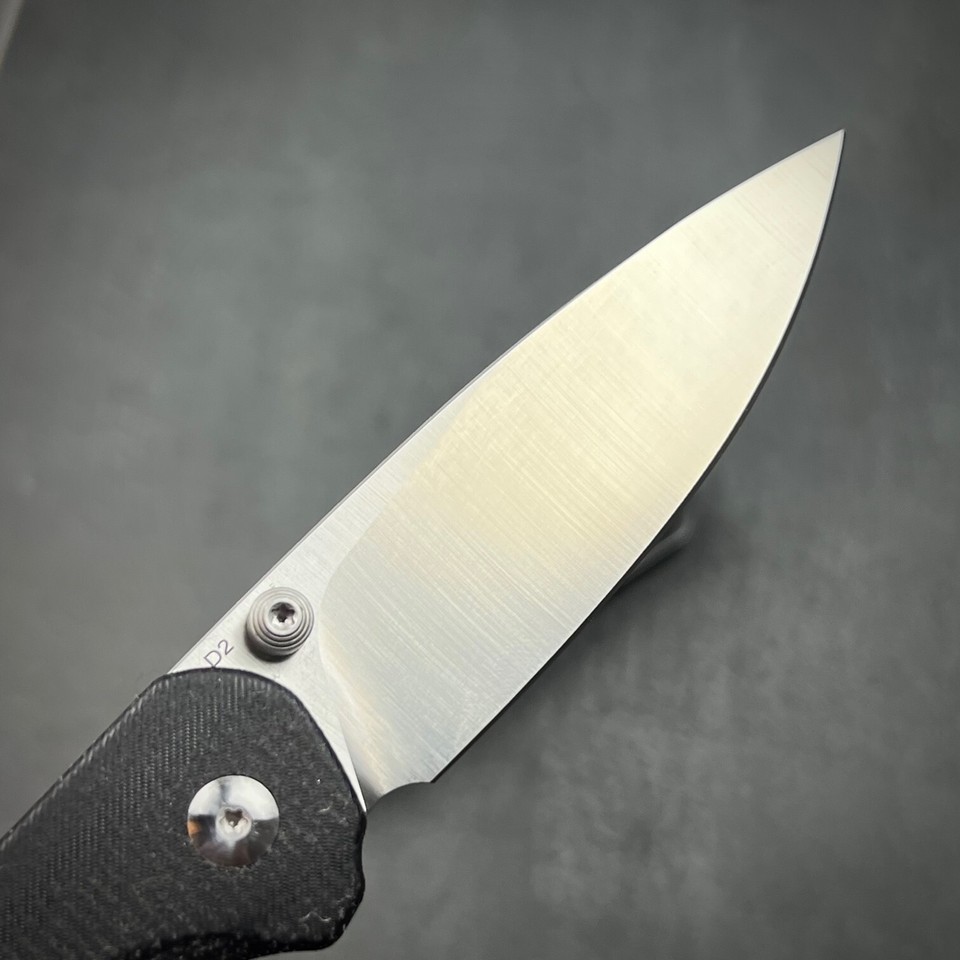 VORTEK BORIS Black Micarta D2 Ball Bearing Blade EDC Folding Deep ...