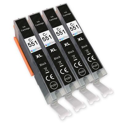 4 Black (CLI) Ink Cartridges for Canon PIXMA iP8700, MG5550, MG6450 ...