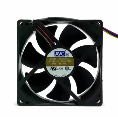 AVC DS09225B12U 9025 12V 0.56A 4-Wire 9CM Dual Ball Cooling Fan | eBay