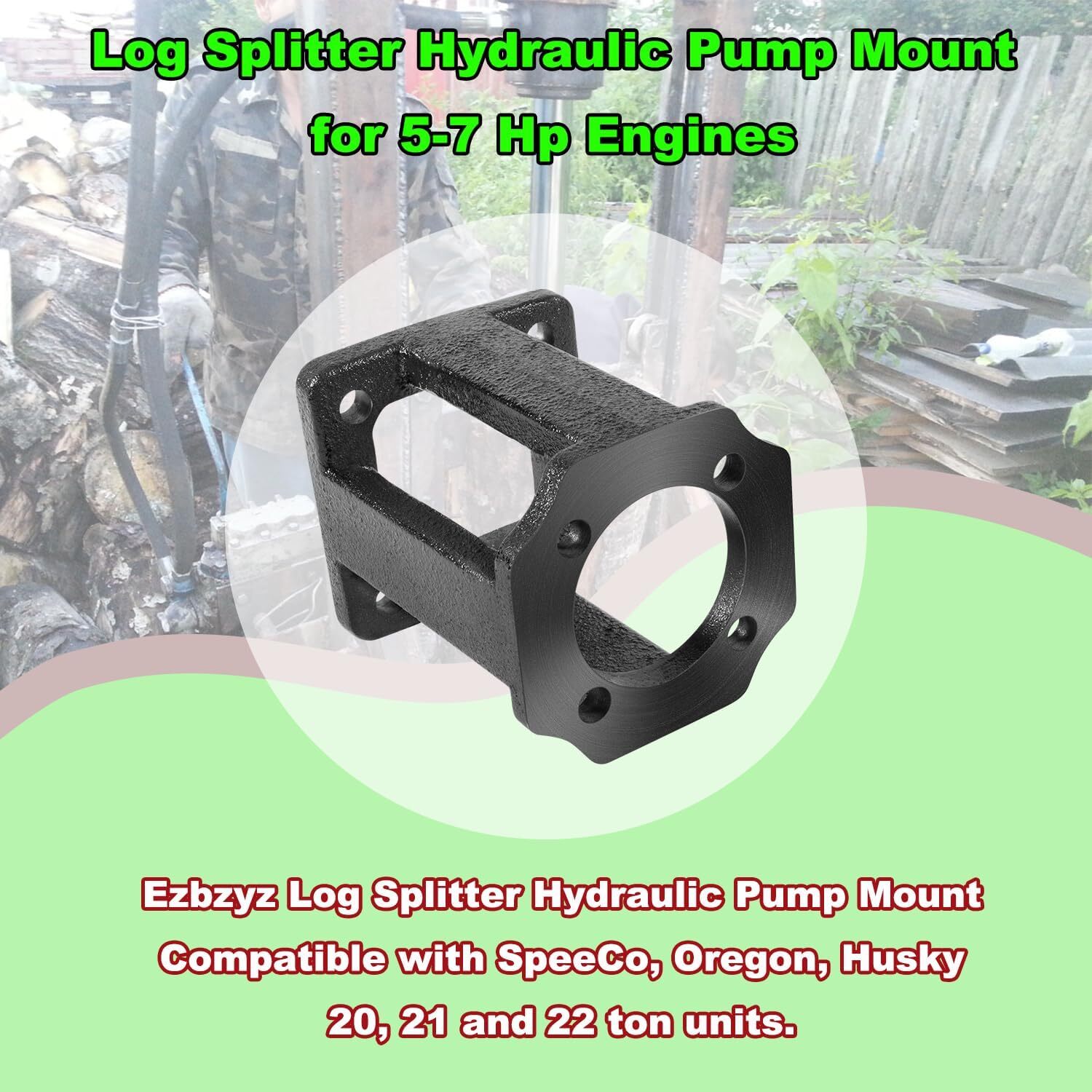 Log Splitter Hydraulic Pump Mount Bracket for 5-7 Hp Engines for SpeeCo ...