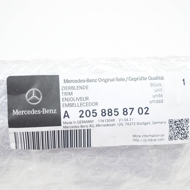 Mercedes-Benz C W205 AMG Front Bumper Right Side Molding A2058858702 ...