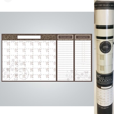 DCWV Decal Wall Art Organizer Calendar Notes , Peel-Stick Dry Erase ...