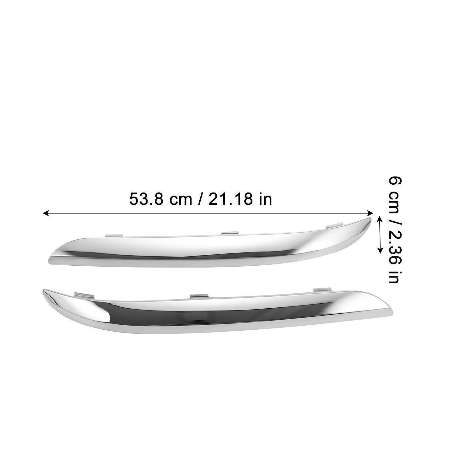 2PACK FRONT BUMPER MOLDINGS CHROME TRIMS SET RH LH FOR 2011-2014 ...