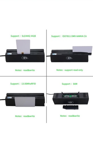 YL160-QICARWOW 4 In 1 USB Magnetic Swipe Card Reader-Plug and Play-480 ...