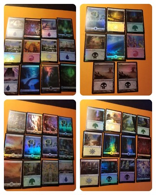 Magic the Gathering Foil Basic Lands Lot Variety of Full Art And Non Full Art | eBay