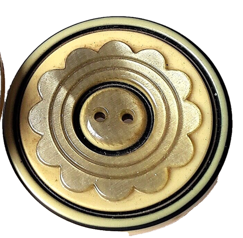 Large Vintage Antique Laminated Celluloid Wafer Flower Button 1&1/2" | eBay
