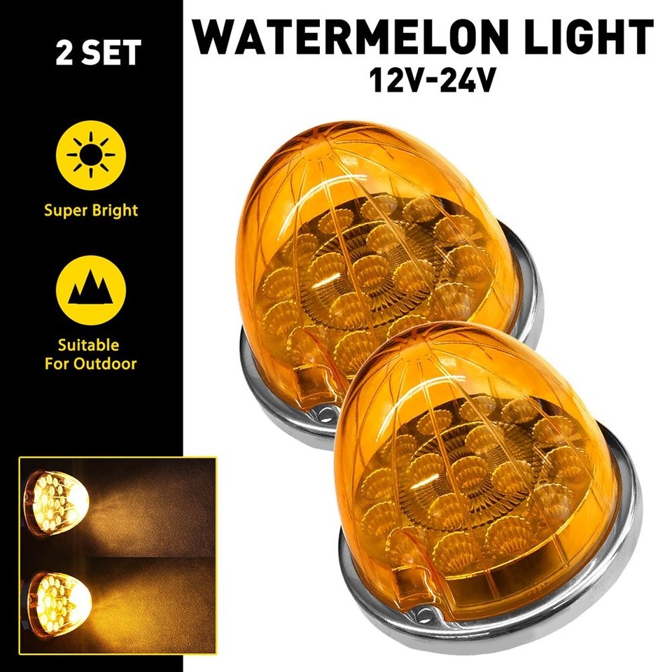 Watermelon Surface Mount Amber LED Light Turn / Marker Light Amber ...