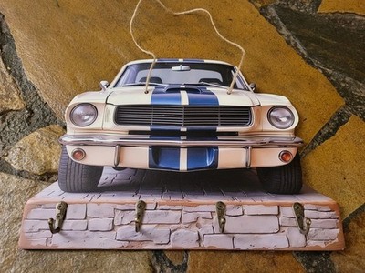 Vintage 1964-69 Mustang Key Holder Keychain w/4 Hooks Muscle Car Shelby ...
