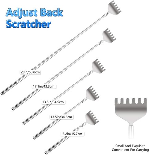 Extendable Back Scratcher for Men 3 Pack Portable Telescopic Metal ...
