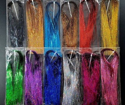 HOLOGRAPHIC CRYSTAL FLASH - 12 COLORS - Flashabou Tinsel - Fly Tying ...