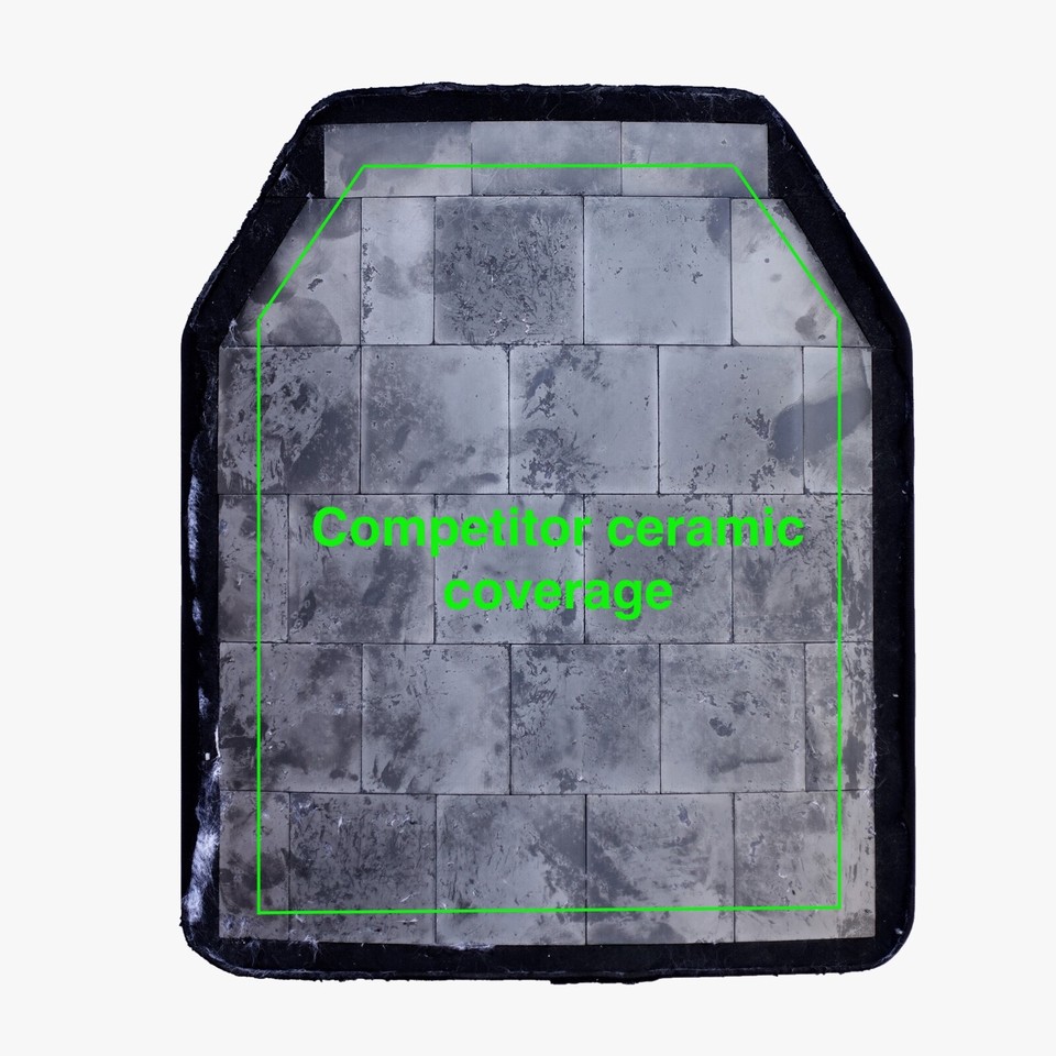 2pcs Level 3+ expanded ceramic & spall liner ballistic plates - see ...