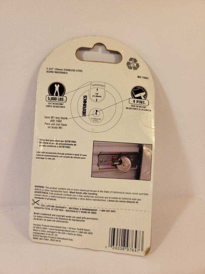 Brinks ProMax Stainless Stainless Steel Weather Resistant Combination ...