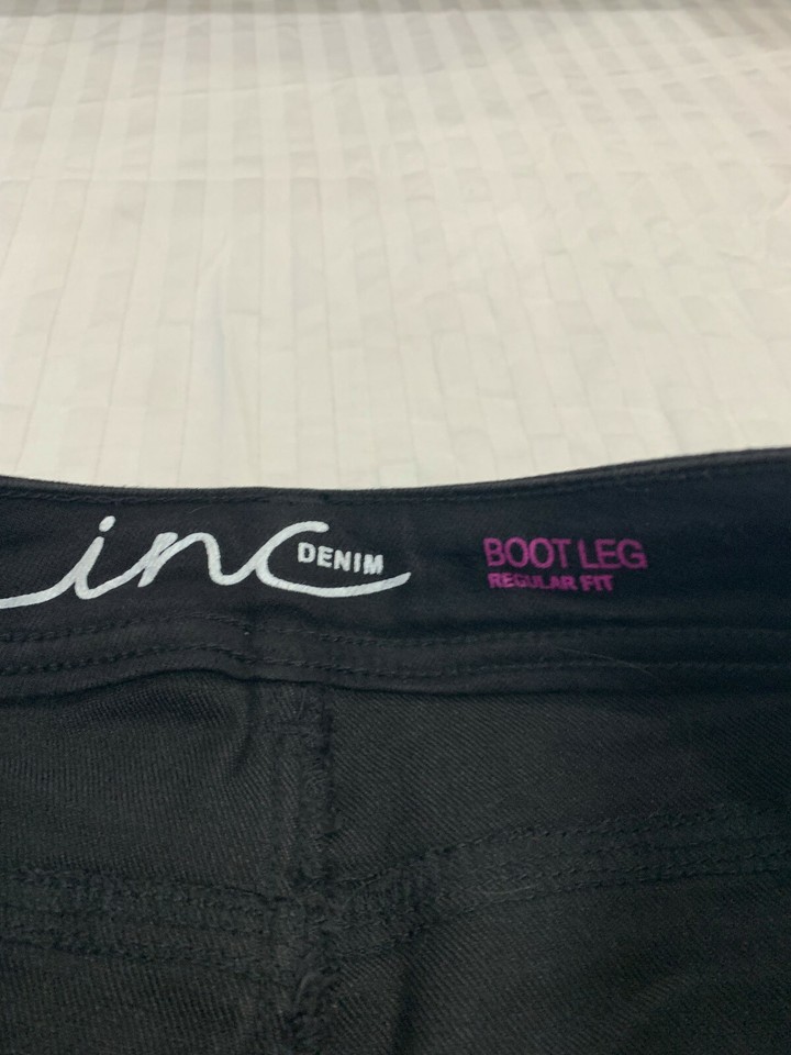 INC DENIM BOOT LEG REGULAR FIT JEANS SIZE 2L | eBay