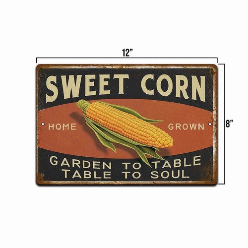 8 x 12 Inch SWEET CORN Vintage looking Sign Farmers Market Fresh Cob ...