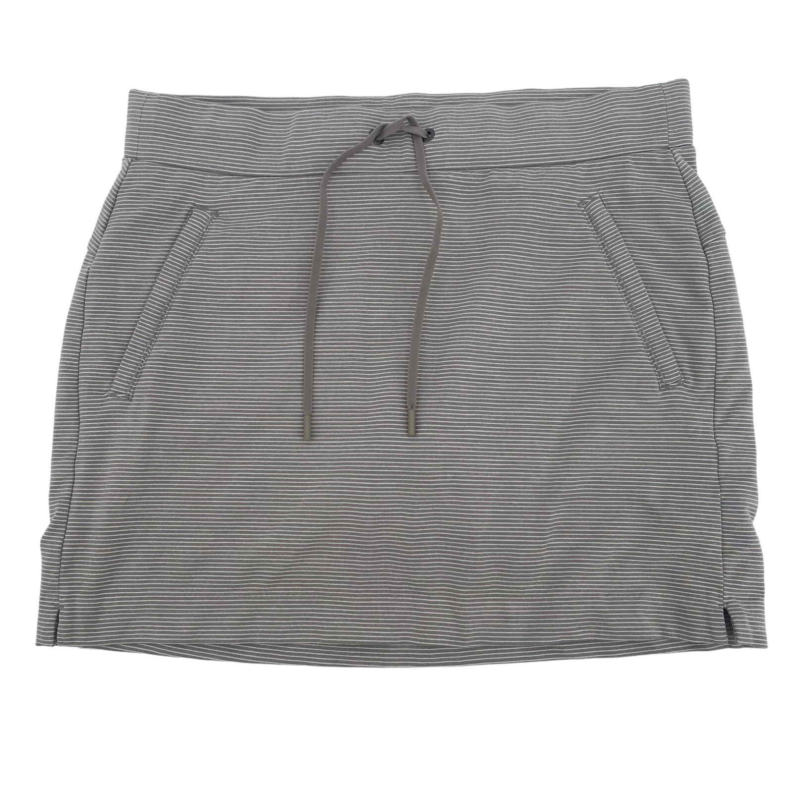 Athleta Size Small Modern Metro Midtown Skort Gray White Striped ...