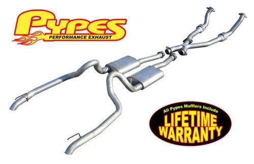 1998-2004 Mustang V6 Pypes SFM53 True Dual Exhaust Kit w/ Mufflers ...