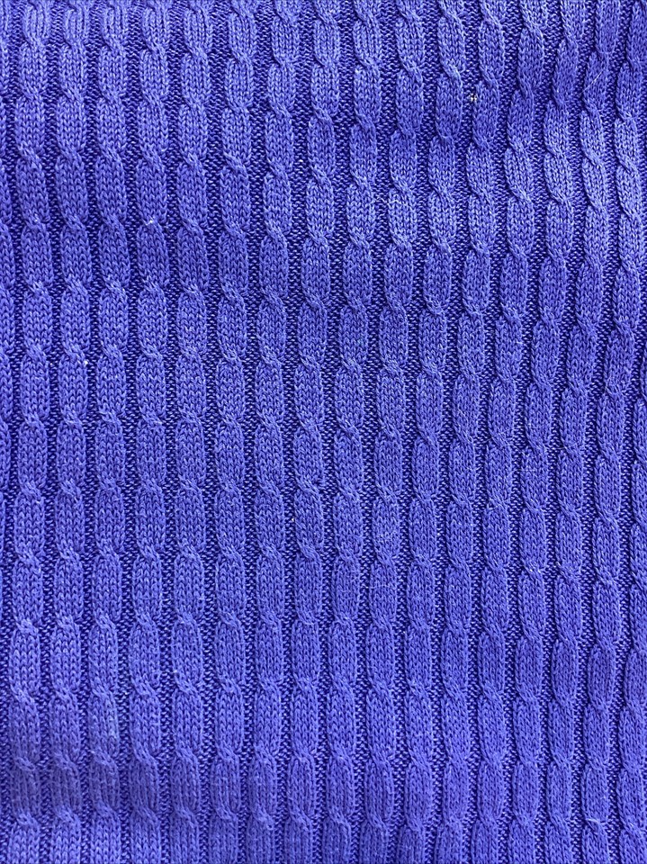 Alex Cannon Pullover Sweater Mens M Blue Crew Neck Cable Knit Long ...