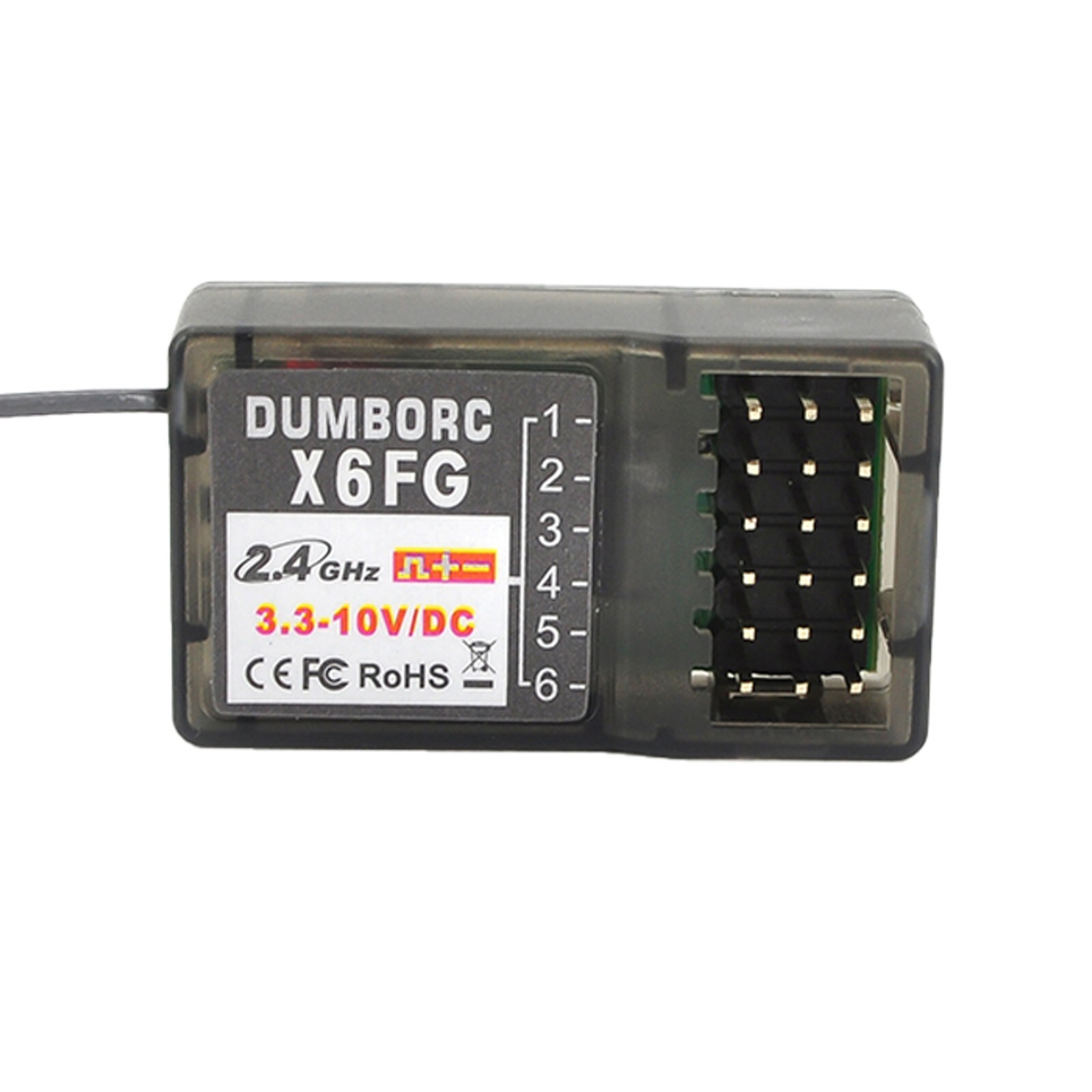 DUMBORC X6 Transmitter with X6FG Gyro Receiver 6ch 2.4ghz RC Car Remote ...