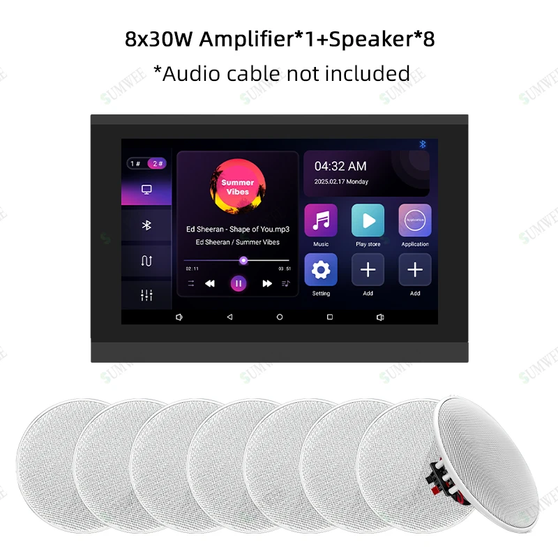 Smart Audio System Home Theater Sound in Wall Power Amplifier Android ...