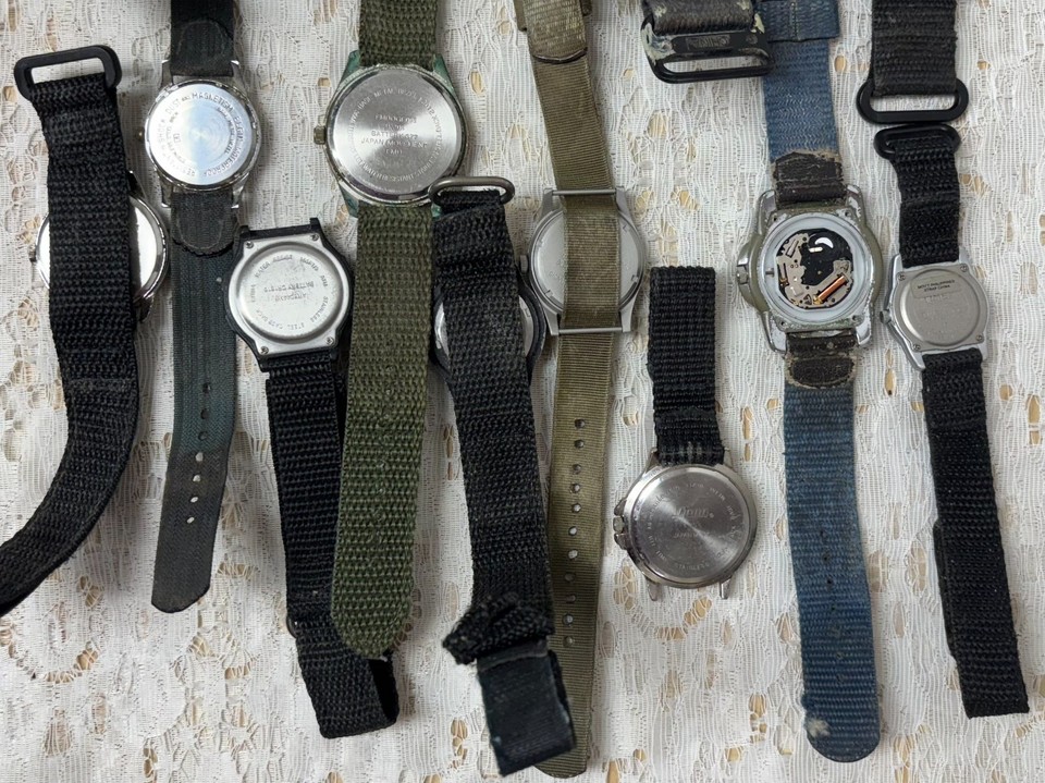 15 Watches for Parts Repair Invicta Elgin Hamilton Timex Casio Penn ...