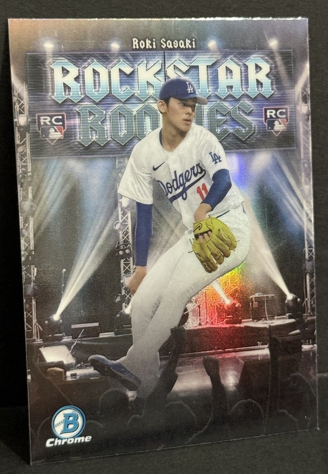 2025 Bowman Chrome LA Dodgers RC Roki Sasaki Rockstar Rookies Insert | eBay