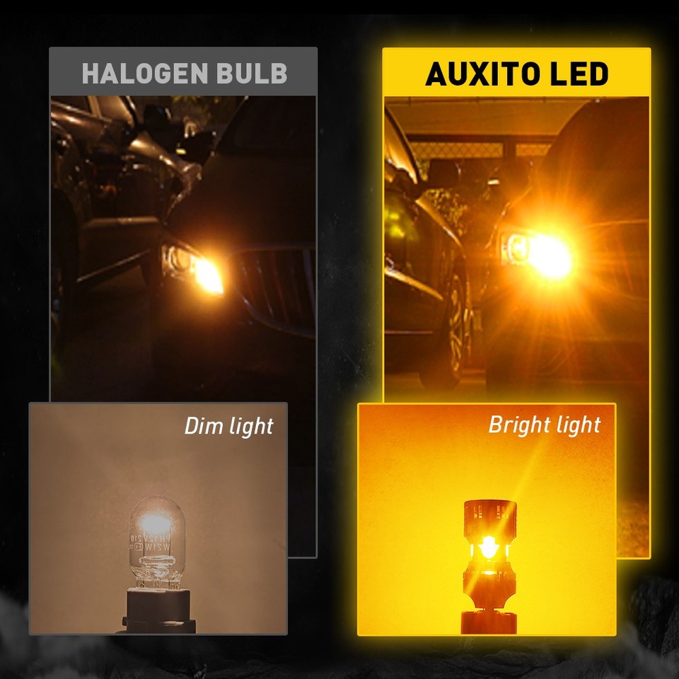 Turn Signal Light LED Lamp Bulbs 2PCS 7440 Amber Auxito W/Build-in Load ...