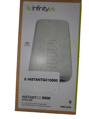 NEW INFINITY lab InstantGo 10000 FAST Power Bank wireless charger USB-C ...