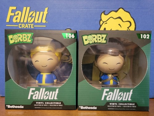 Funko Dorbz: Fallout - Lone Wanderer (Male) #102 & Vault Boy #106 ...