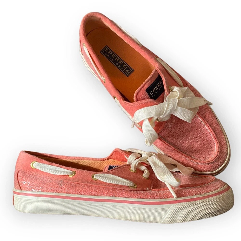 Coral Sequin Sperry