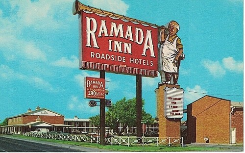 Postcard TX Ramada Inn Roadside Hotels Street View Vintage Chrome | eBay
