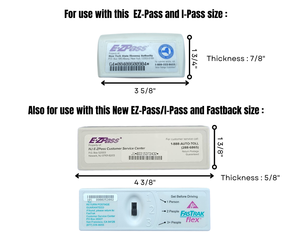 Toll Transponder Holder for new Fastrak, EZ Pass, and I-Pass 3 Point ...