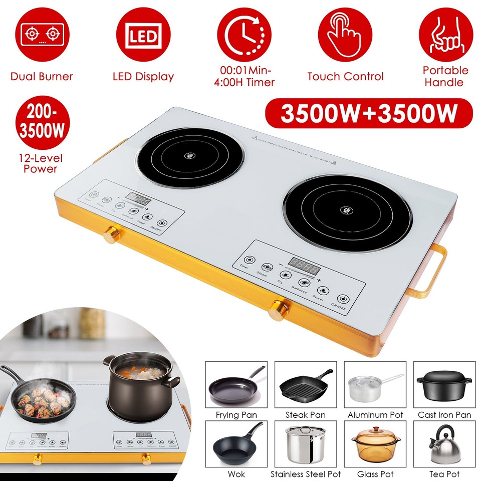 NEW Portable Electric Single Double Burner Hot Plate Cooktop Countertop ...