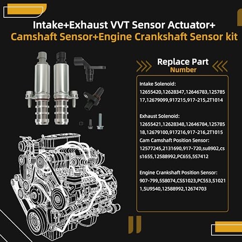 VVT Intake+Exhaust Camshaft Position Actuator VVT+Camshaft Sensor | eBay
