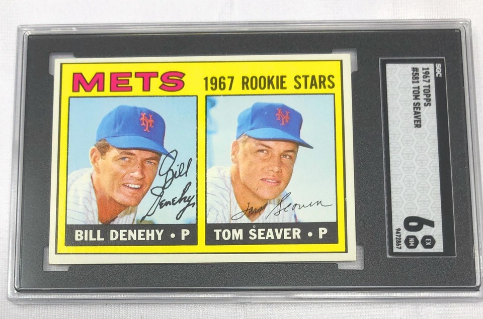 1967 Topps #581 Rookie Stars Tom Seaver RC Rookie HOF SGC 6 EX-NM Fresh ...