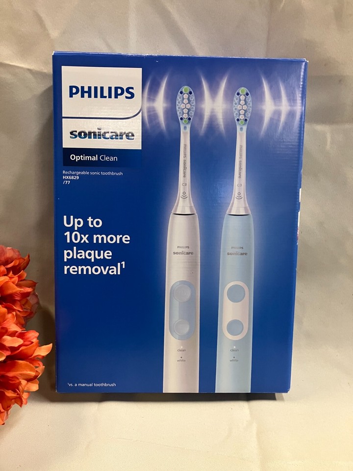 Philips Sonicare Optimal Clean Rechargeable Electric Toothbrush 2-pack ...