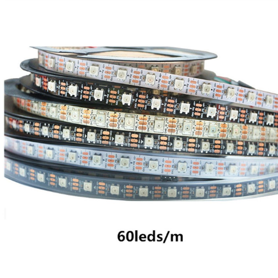 WS2812B 5050 RGB LED Strip 150 300 Leds 144 60 30LED/M Individual ...