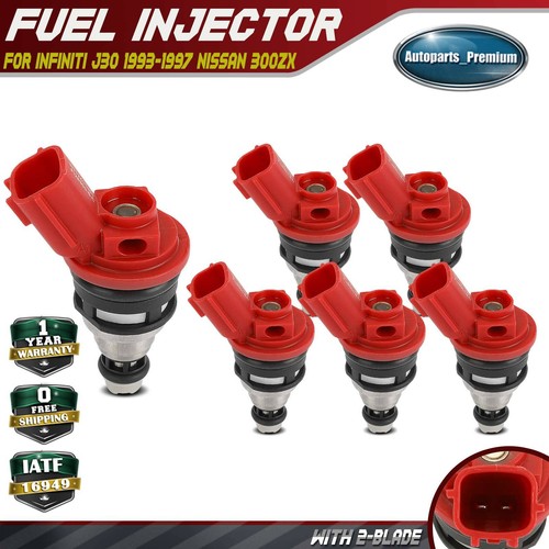 6pcs Fuel Injectors for INFINITI J30 1993-1997 Nissan 300ZX 1994-1996 ...