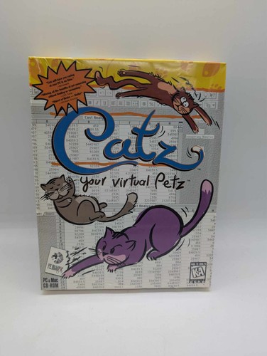Brand New! Catz Your Virtual Petz PC Mac CD ROM 1996 BIG BOX Computer ...