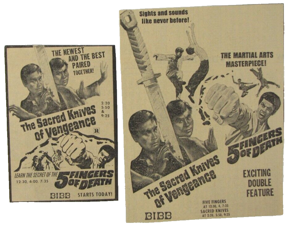 Vintage 1974 Karate Martial Arts Fighting Movie Newspaper Print Ads | eBay