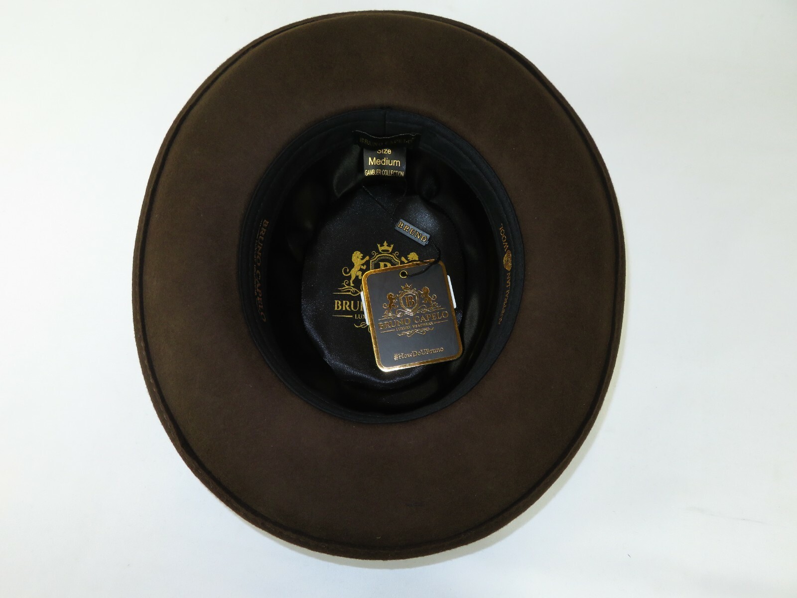 Men Bruno Capelo Hat Australian Wool Crushable Wide Brim GAMBLER GAM101 ...