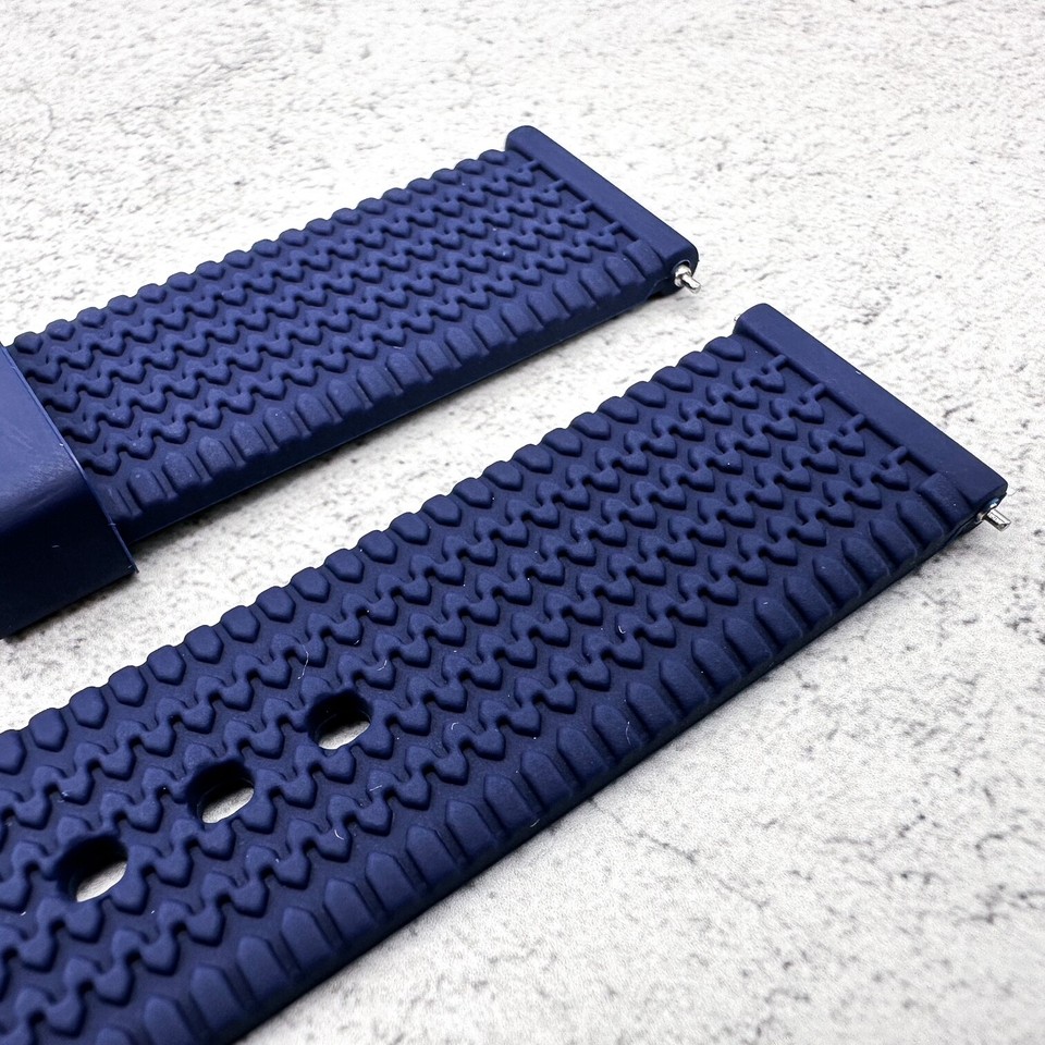 Watch Strap Silicone Tyre Tread Rubber Dive Band Quick Release 18mm ...