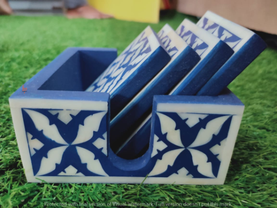 Beautifully Hand Crafted Bone Inlay Coaster Set Ready to Ship Best gift ...