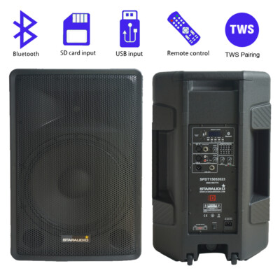 Pro 15 inch Active Loudspeaker DJ PA Powered Speaker for Stage Studio ...