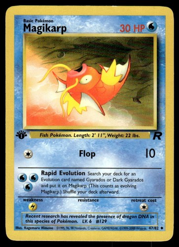 Pokemon TCG Team Rocket #47/82 Magikarp 1st Edition LP | eBay