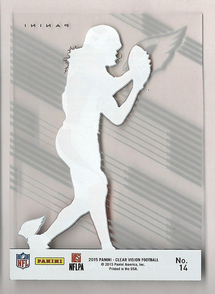 LARRY FITZGERALD 2015 CLEAR VISION FOOTBALL ACETATE INSERT #14 ...