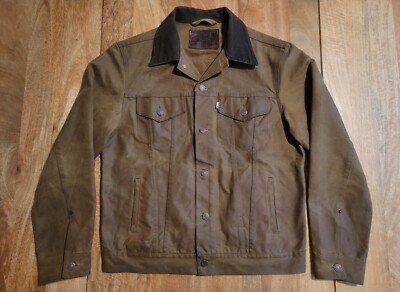 Filson x Levi's Tin Cloth Trucker Jacket | Large | Dark Tan | Made in ...