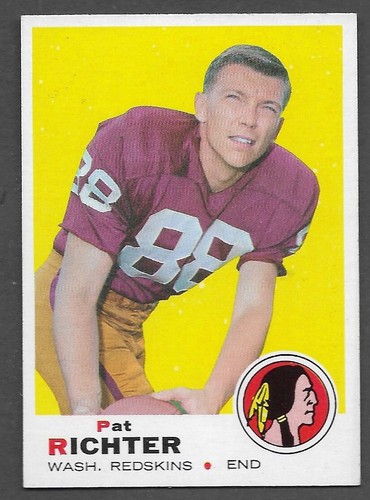 1969 Topps Football #180 Pat Richter Redskins Wisconsin NICE EXMT-NM | eBay