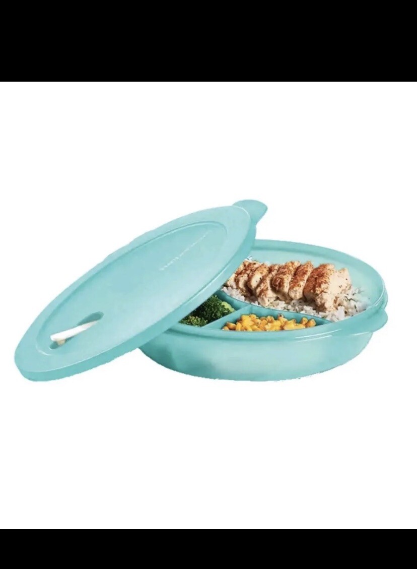 New Tupperware CrystalWave Plus Divided Dish Microwaveable Thanksgiving ...