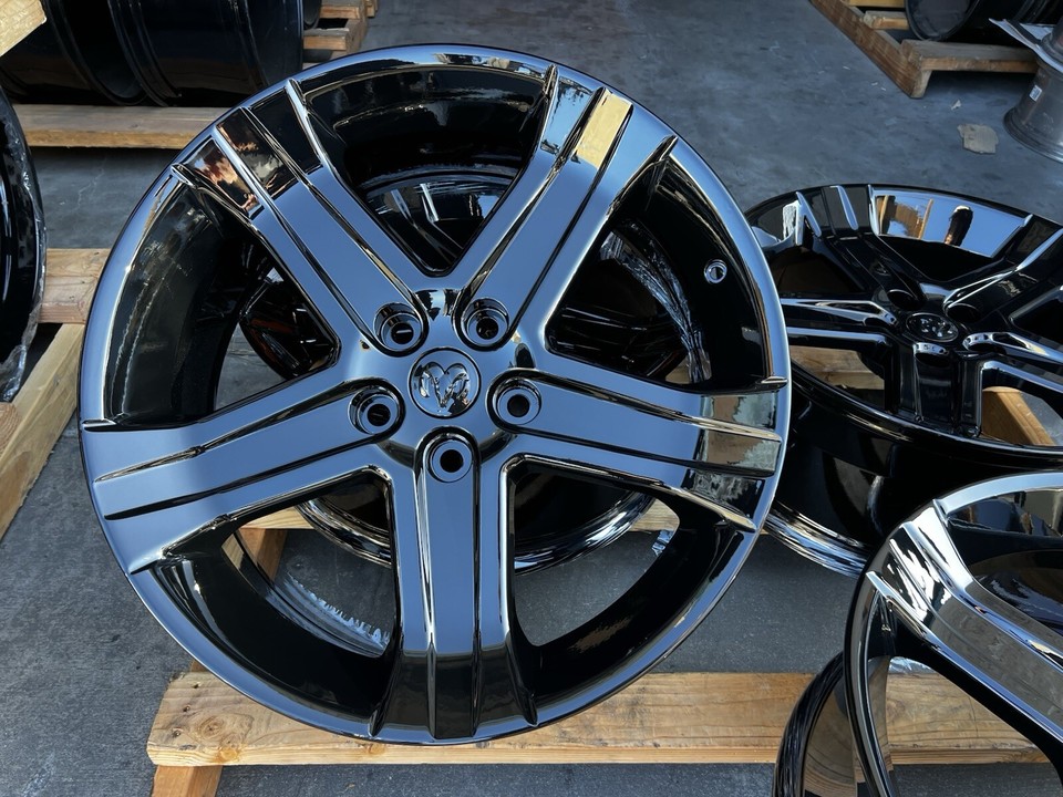 22” Dodge Ram RT 1500 Factory OEM Original Stock Black Wheels Rims ...